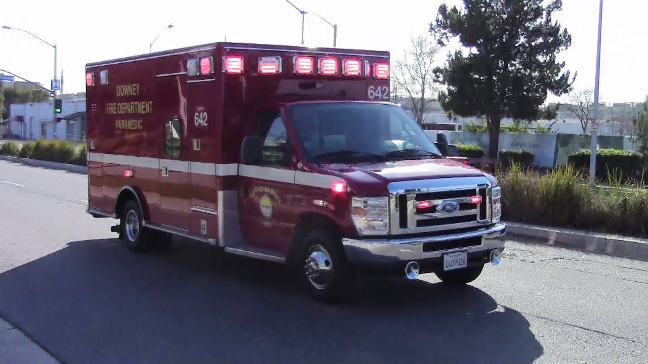 Downey Fire Dept. SQ.642 Responding - YouTube