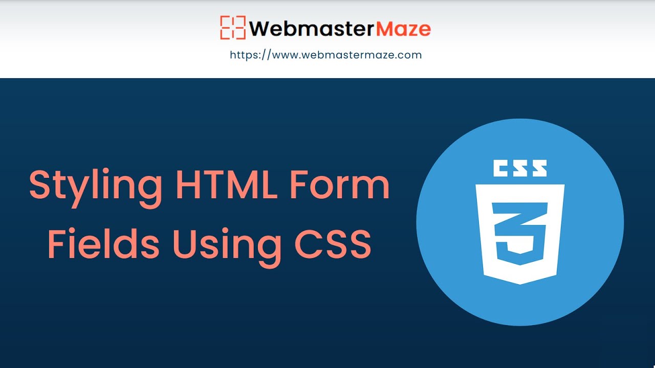 CSS Form Fields Styling - YouTube
