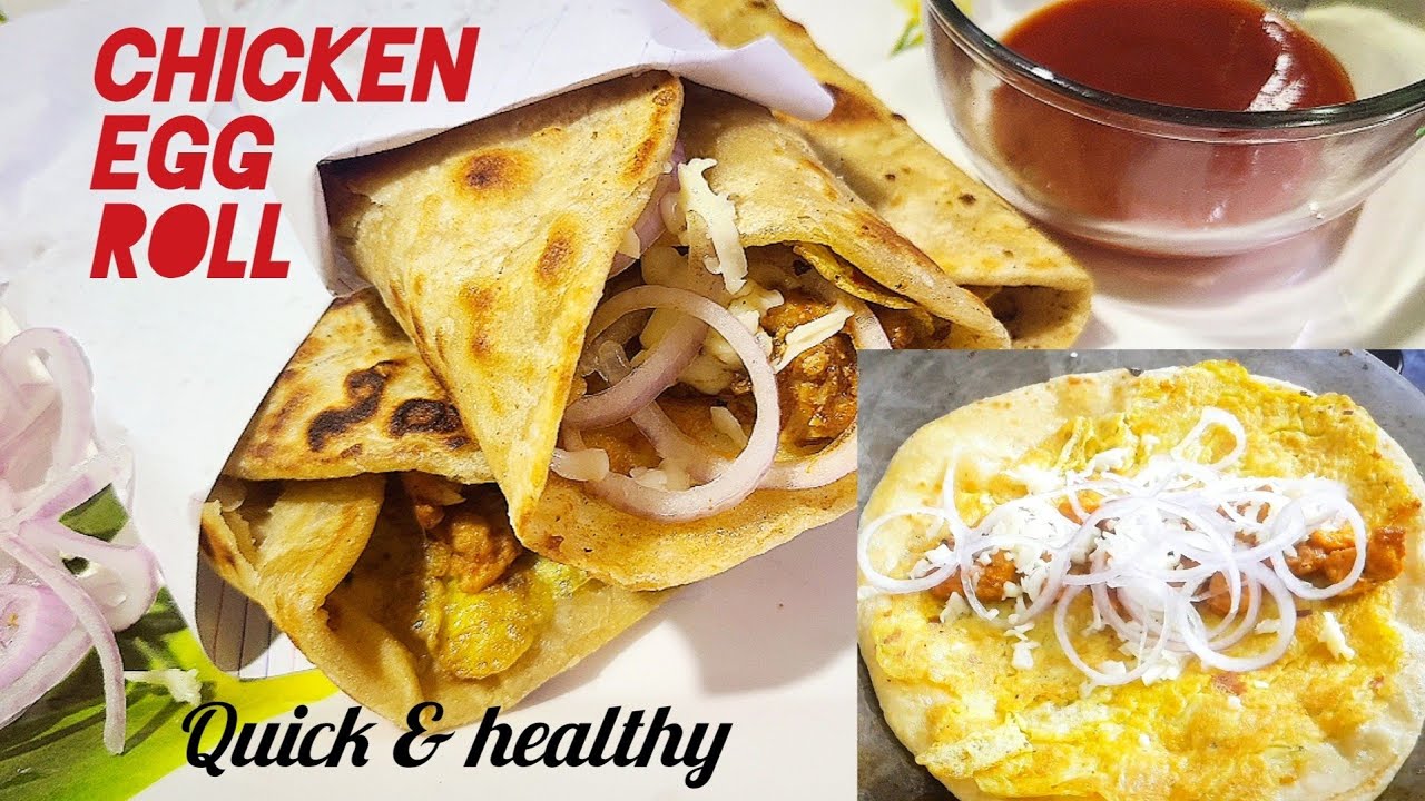 Chicken Egg Roll ️ | बाजार जैसा चिकेन रोल हेल्दी तरीके से | Chicken Boti Roll by Kitchen ...