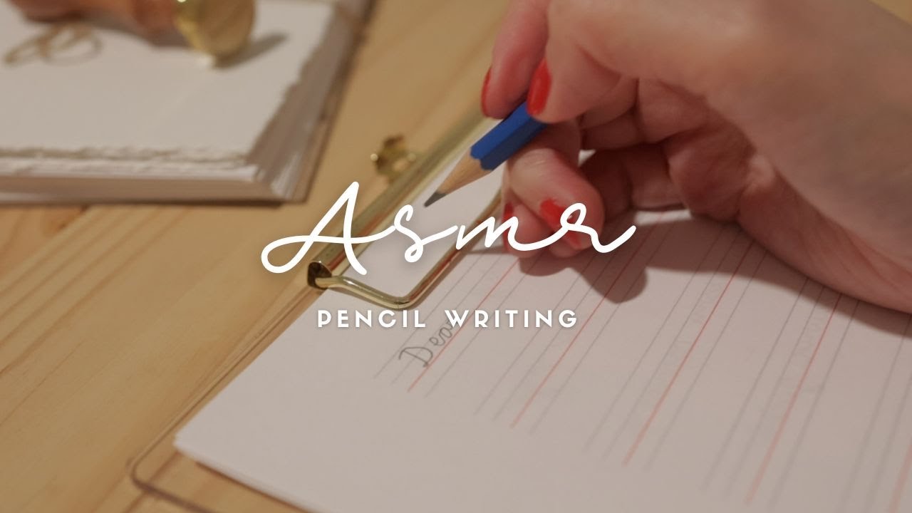 ASMR Writing | Pencil sounds (Slow cursive handwriting) - YouTube