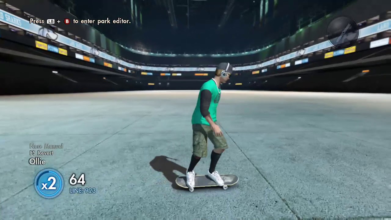 skate 3 /tricklining on normal and hardcore and easy /flips/flat ground ...