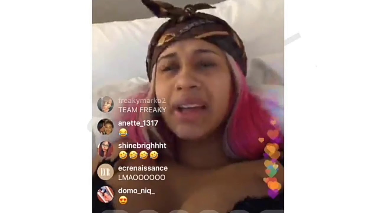 Cardi B reacts to video of offset fingering her live on instagram - YouTube