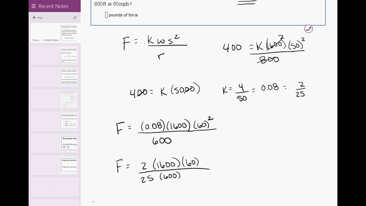 19 09 Word problem on combined variation - YouTube