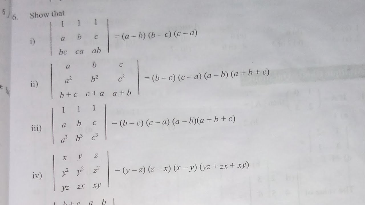 class 11 maths matrix and determinant prove that exercise 5.2 solution ...