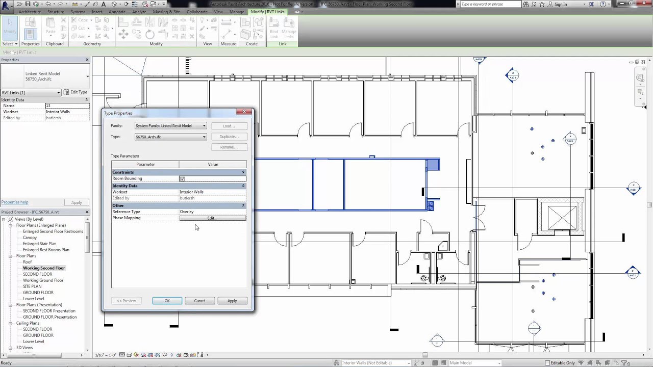 Revit 2016 - IFC Links and Rooms - YouTube