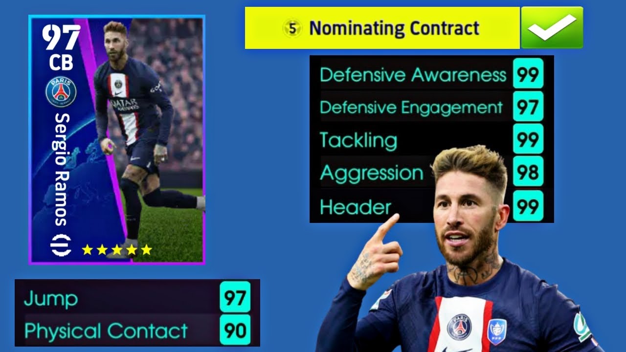 New Sergio Ramos is MONSTER | Max rating 97 | EFOOTBALL 2023 - YouTube