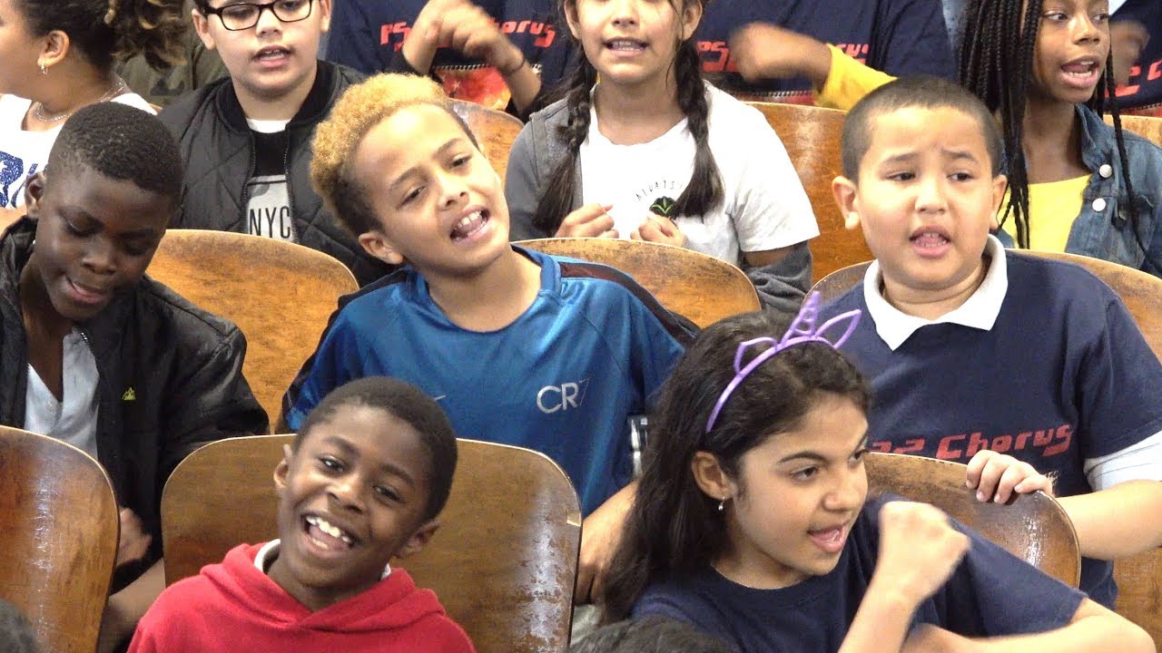 PS22 Mega-Chorus "Unstoppable" The Score - YouTube