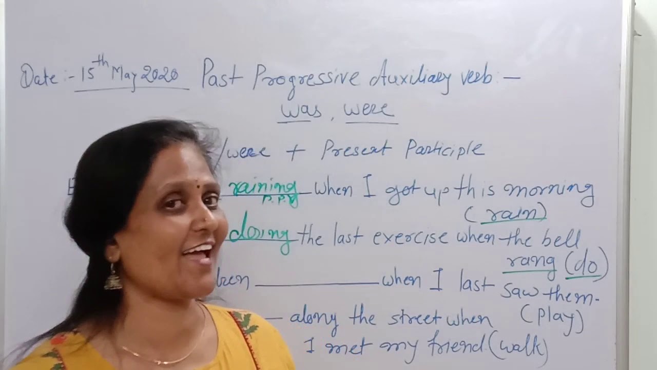 3)-Examples Past Progressive Auxiliary Verb Was & Were - YouTube