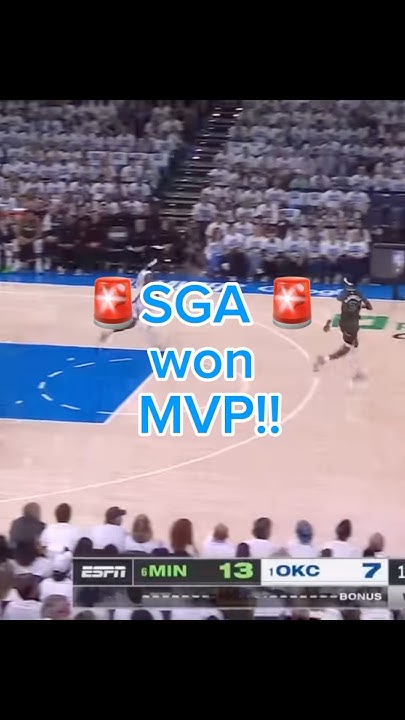 SGA won MVP!! 🚨🏀🐐🏆#nba #playoffs #sga #mvp #awesombball #shorts - YouTube