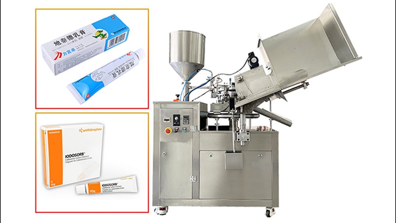 Aluminum Tube Filling And Sealing Machine With Cover - YouTube