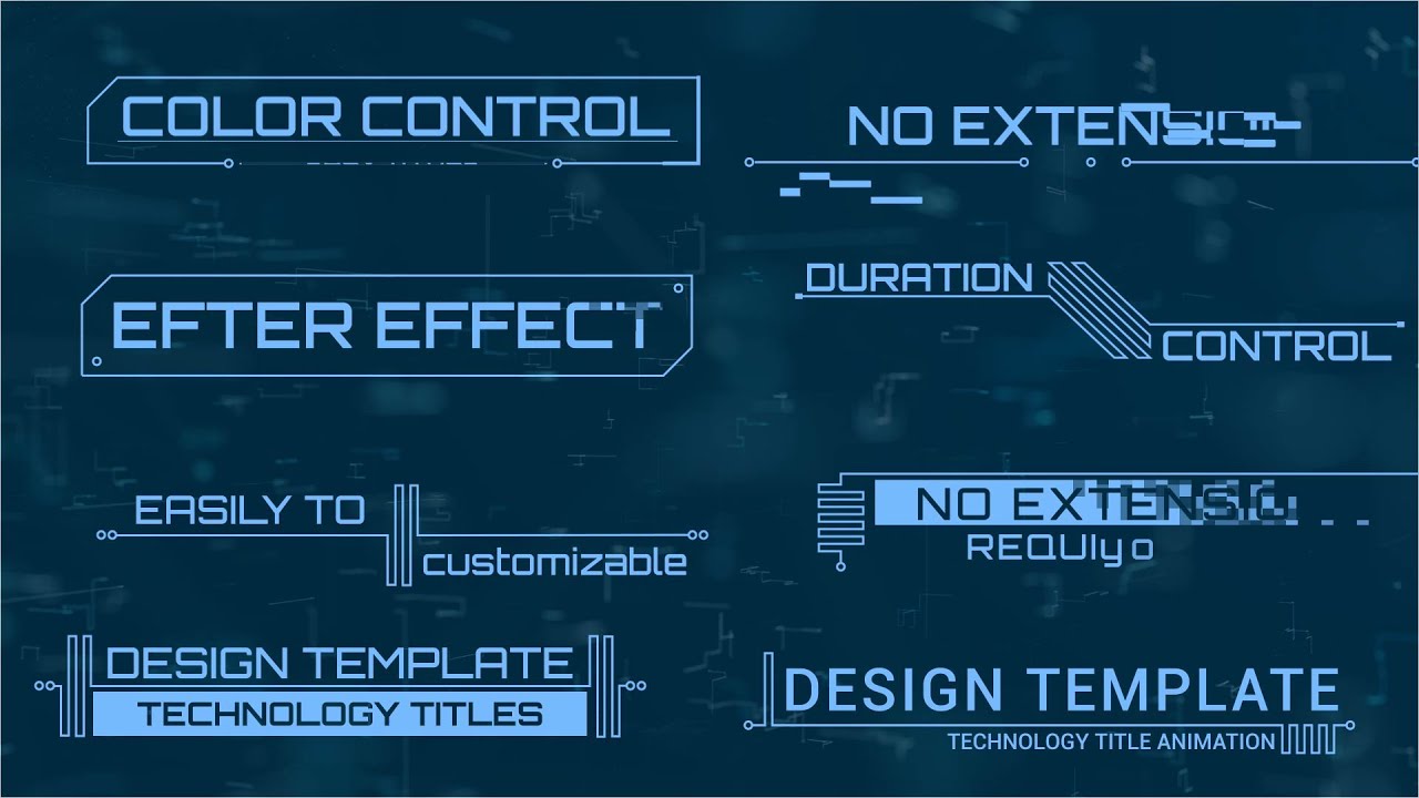 Hi Tech Titles After Effects Template - YouTube