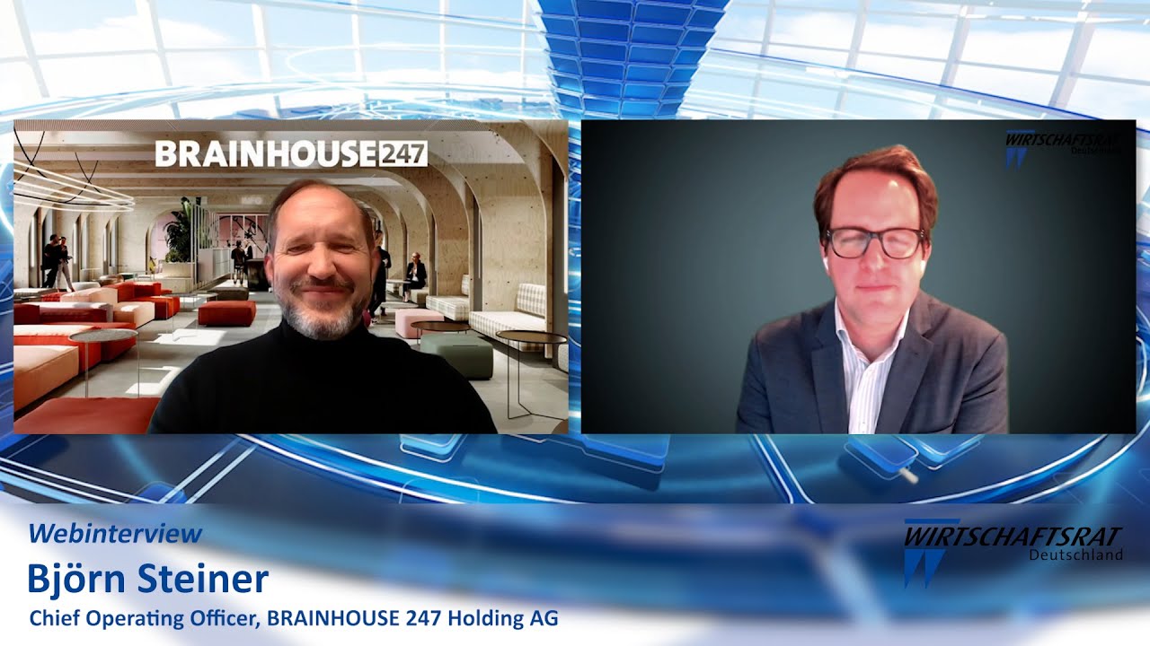 Webinterview mit Björn Steiner / Chief Operating Officer, BRAINHOUSE ...