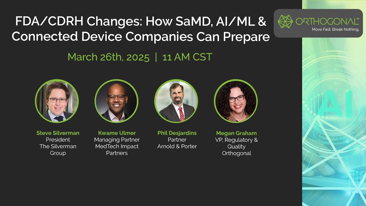 FDA/CDRH Changes - How MedTech Companies Can Prepare - YouTube