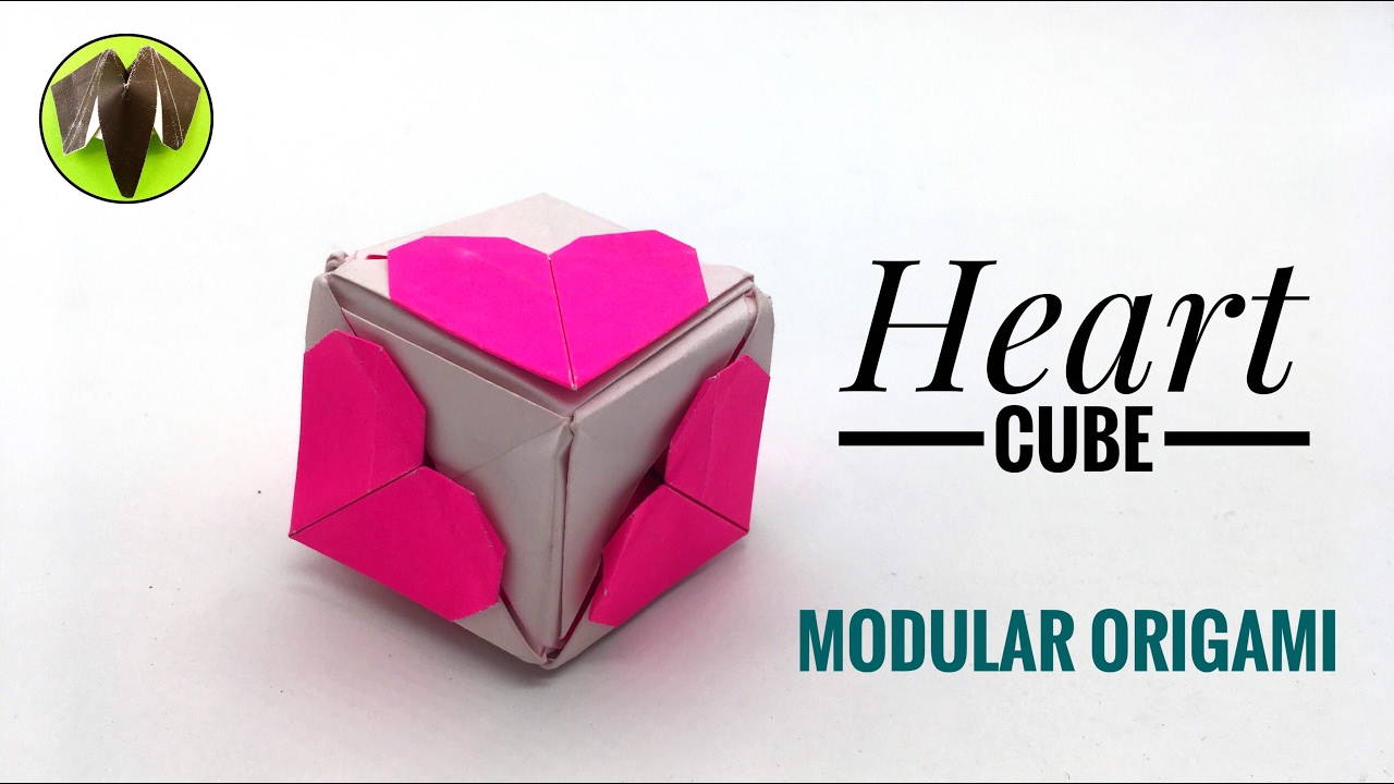 Heart Cube for Valentine's Day - DIY Origami Tutorial by Paper Folds ️ ...