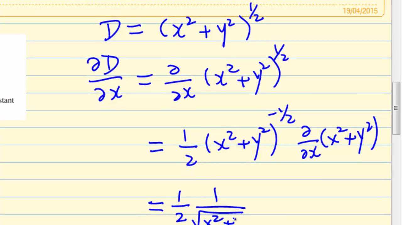 Example 5 On Rate Of Change Using Partial Derivatives YouTube example-5-on-rate-of-change-using-partial-derivatives-youtube