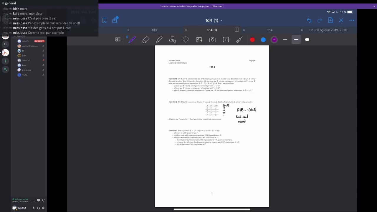 L1 - Logique - TD3/TD4 (suite) - YouTube