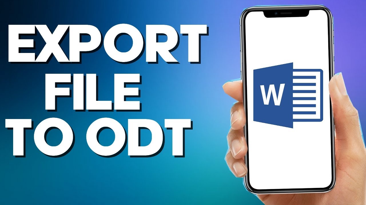 How to Export File to ODT on Microsoft Word Mobile - YouTube