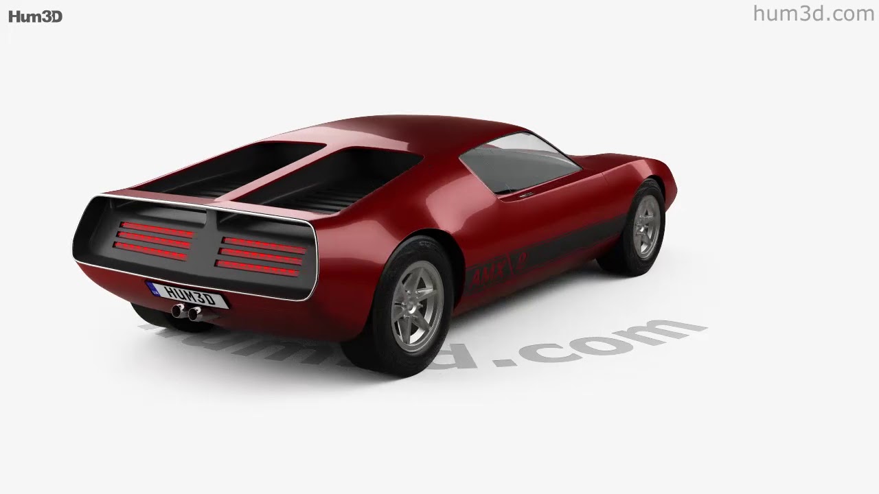 AMC AMX 2 1969 3D model by 3DModels.org - YouTube
