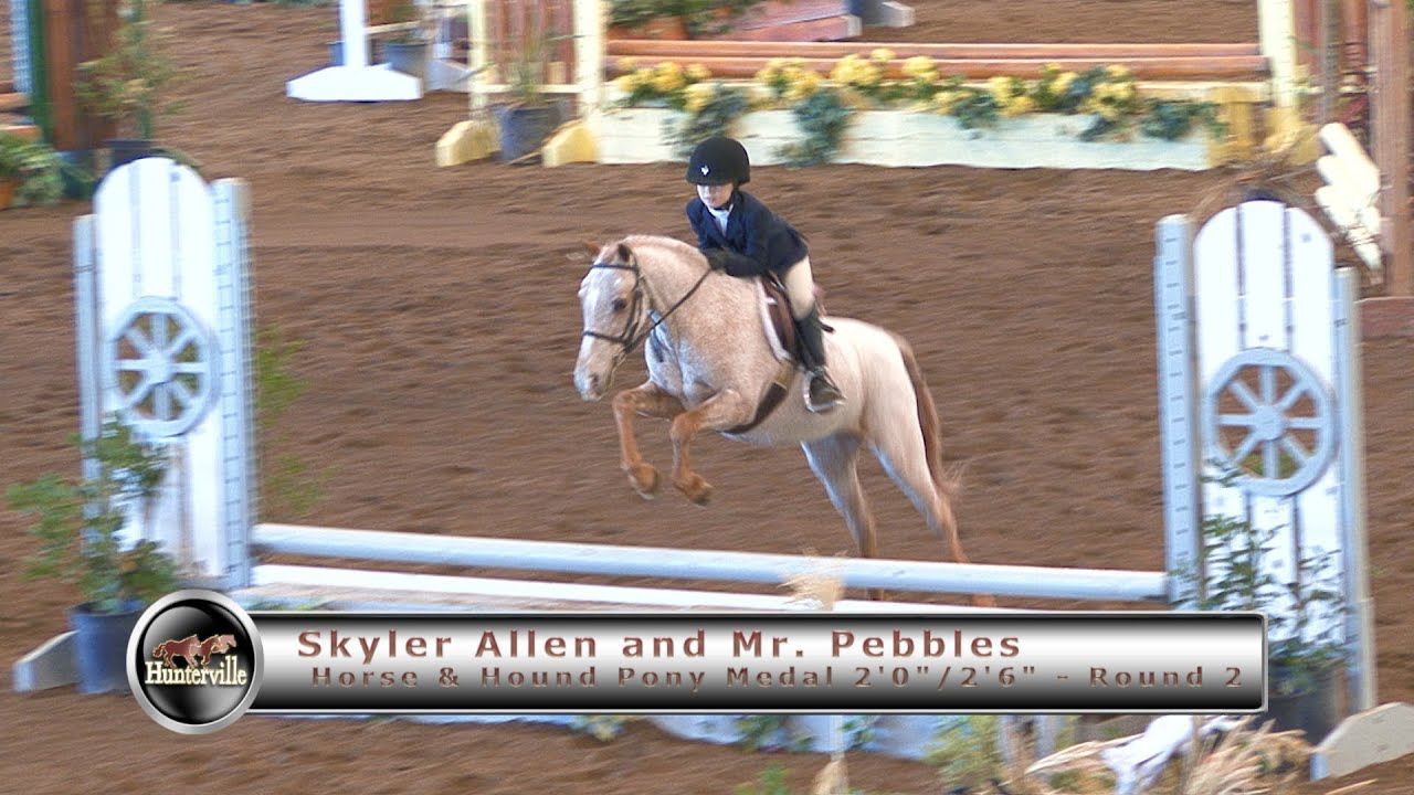 Skyler Allen and Mr Pebbles compete in the Horse & Hound Pony Medal ...