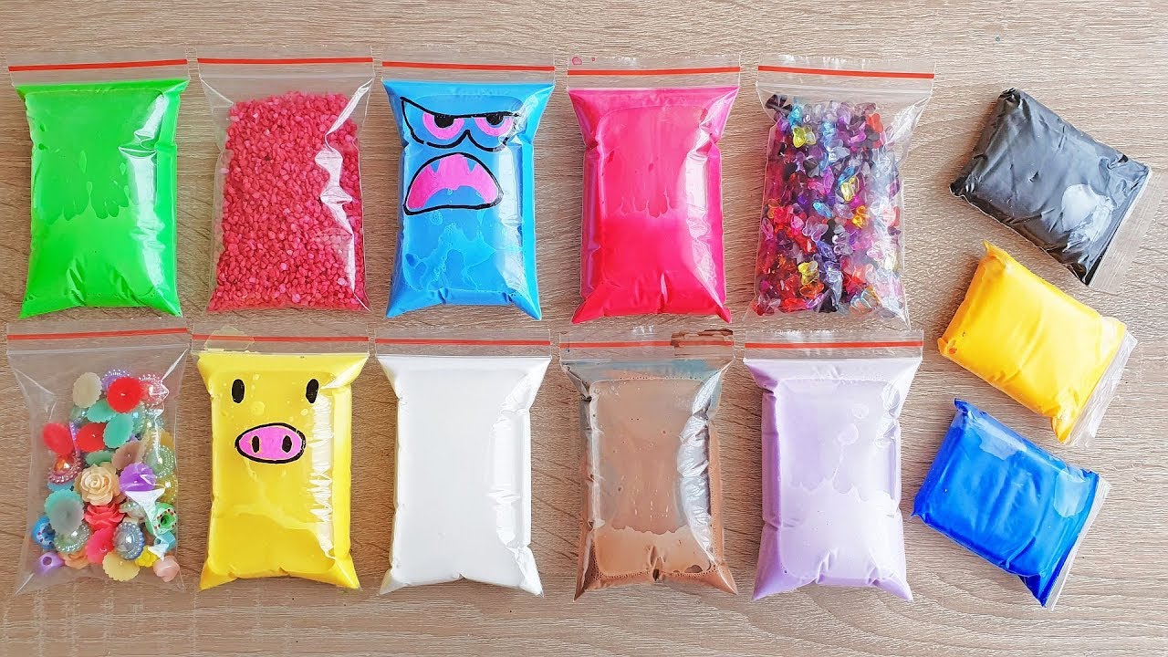 Making Crunchy - Butter Slime With Clay and Beads - YouTube