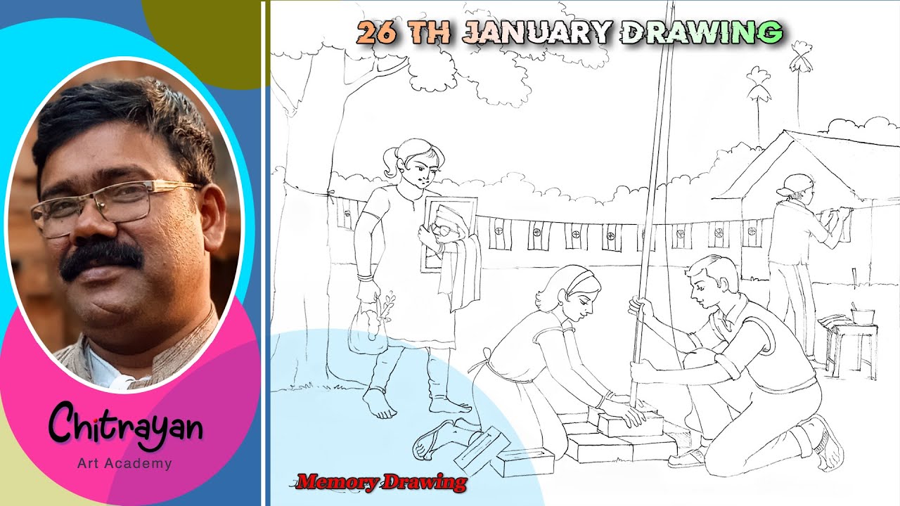 Republic Day Drawing | Republic Day Drawing Step By Step | 23 January ...