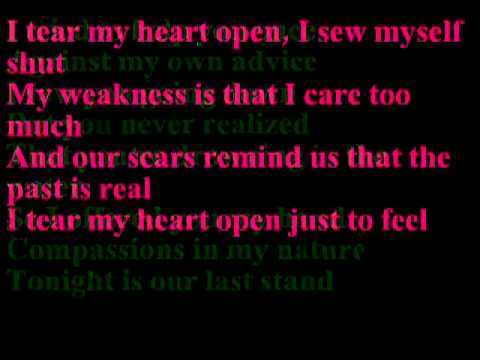 Papa Roach-Scars (lyrics) - YouTube