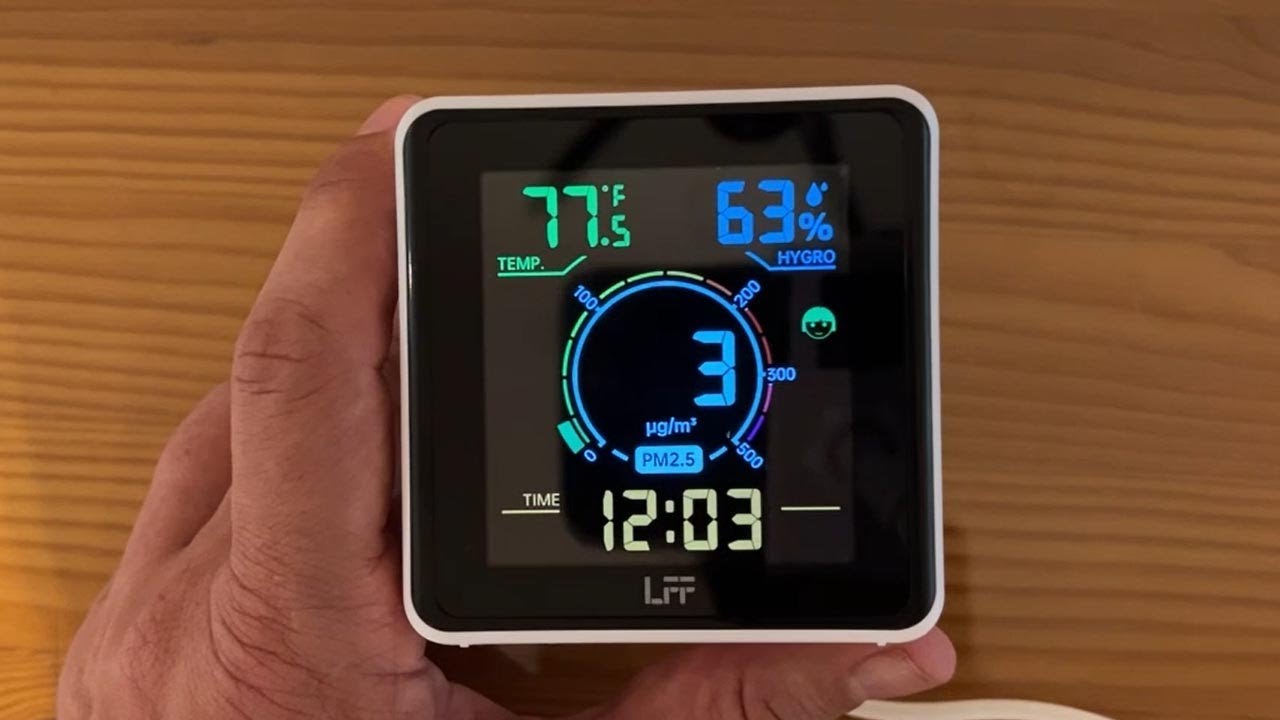 Indoor Air Quality Monitor, LFF PM2.5 Detector - YouTube