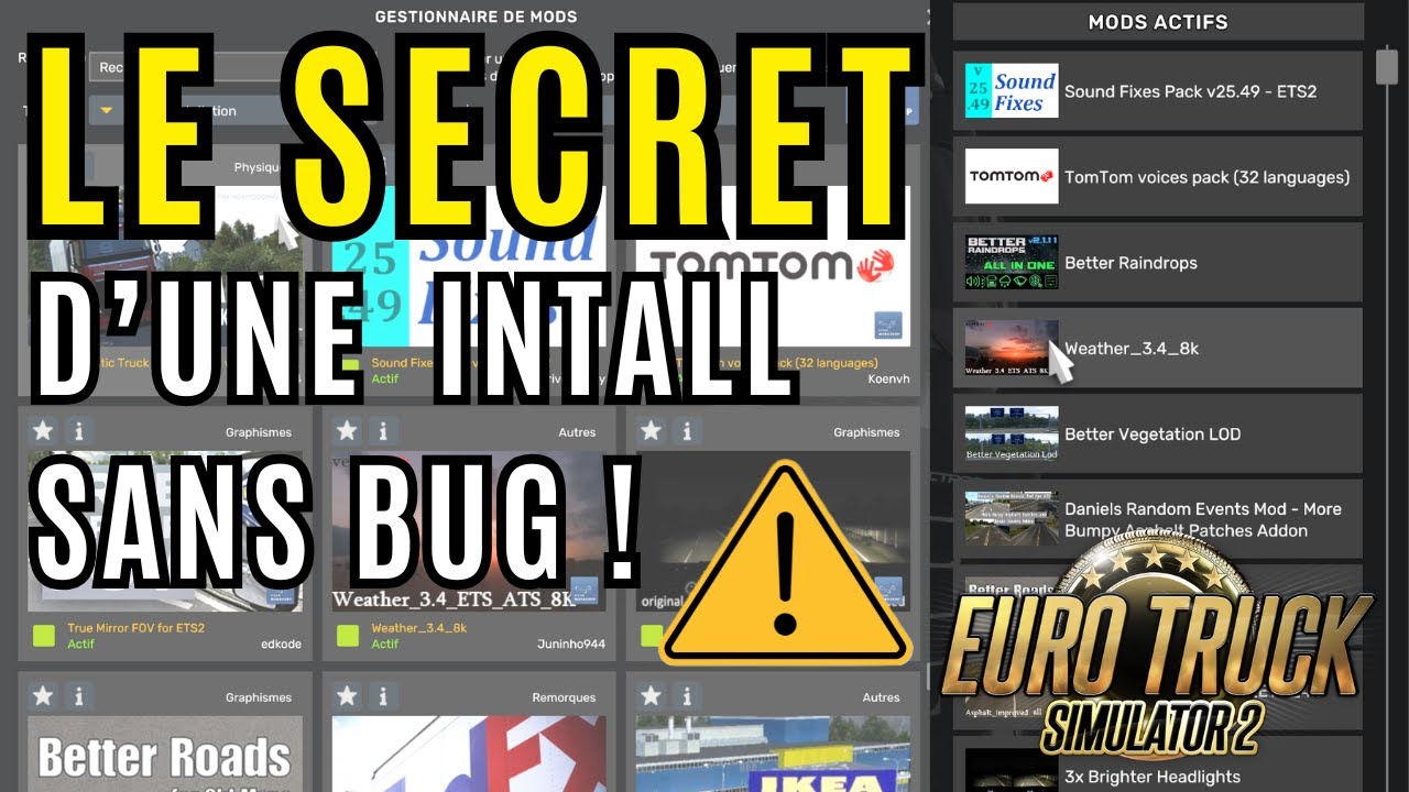 ⚙️ TUTO ETS2 #5 – L’ORDRE DES MODS expliqué ! Installation propre et sans bug 🚛 - YouTube