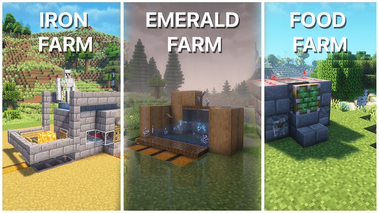 Minecraft Farms for Beginner in 10 Second, 1 Minute & 10 Minutes - YouTube