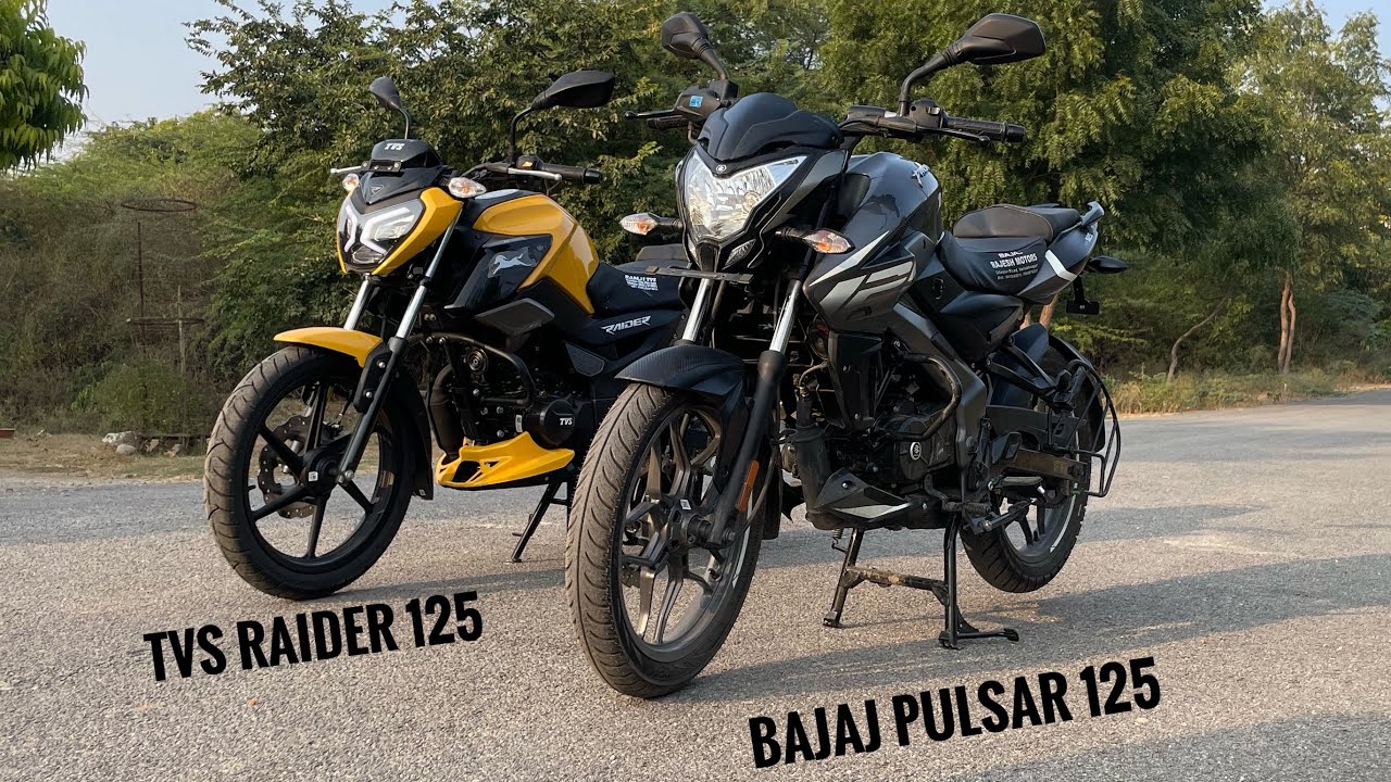 TVS Raider 125 VS Bajaj Pulsar NS 125 - Detailed Comparison - YouTube