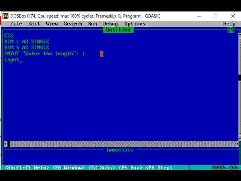 area of a rectangle using q basic - YouTube