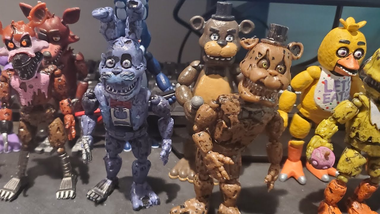 fnaf wave 2 bootlegs action figure review - YouTube