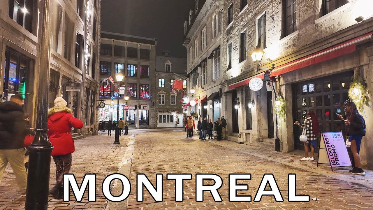 Montreal, Quebec - Night Walk in Old Montreal - February 2024 - YouTube