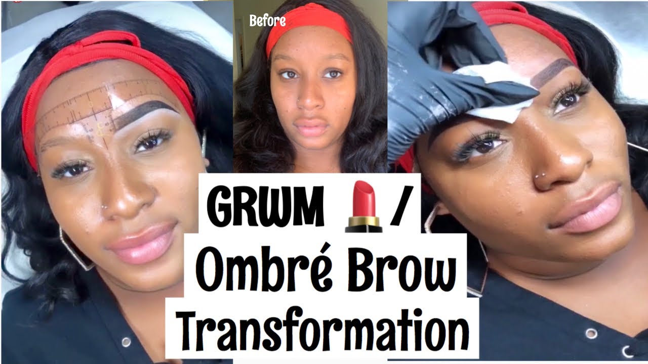GRWM ! Ombré Brows Transformation Vlog - YouTube