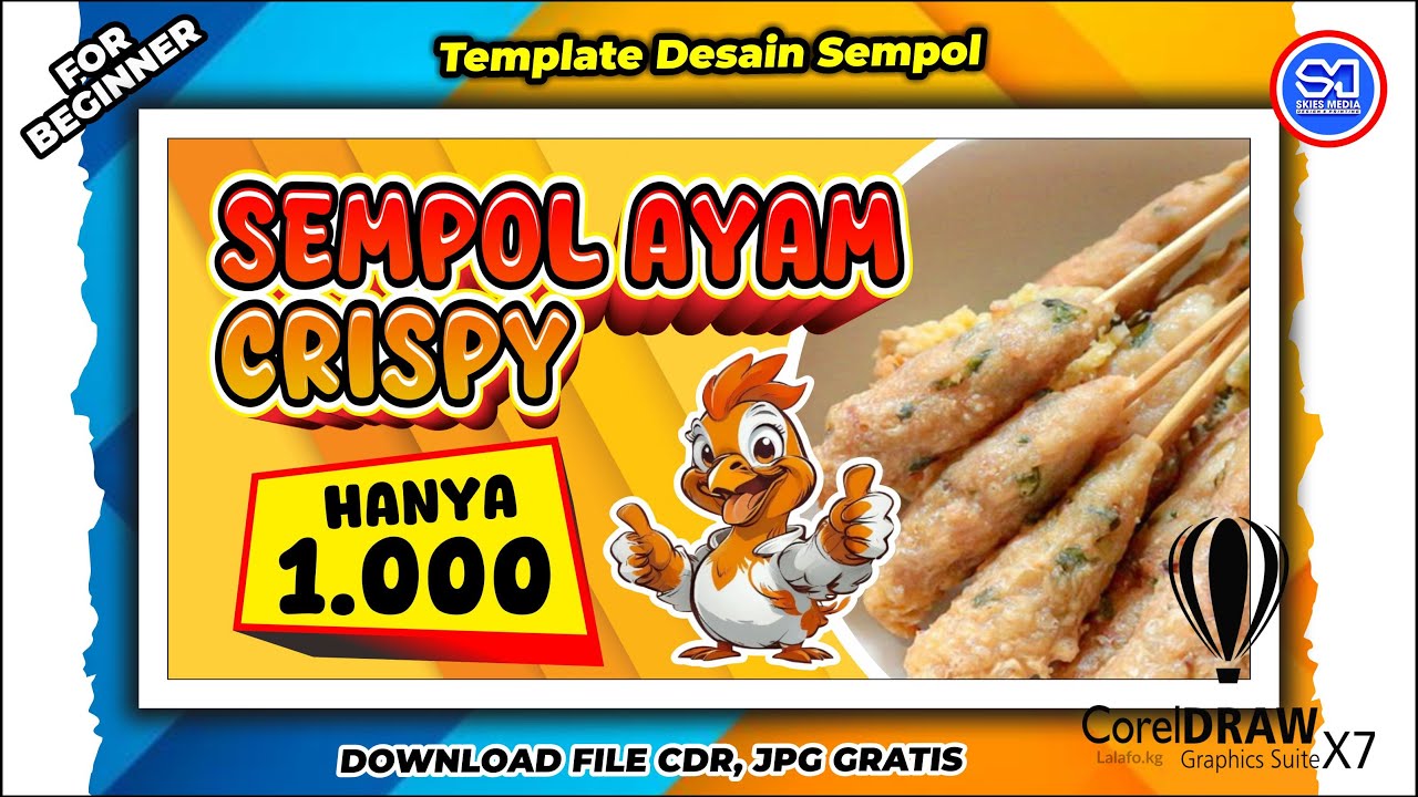 Spanduk Sempol Ayam 🍢 | CorelDRAW - YouTube