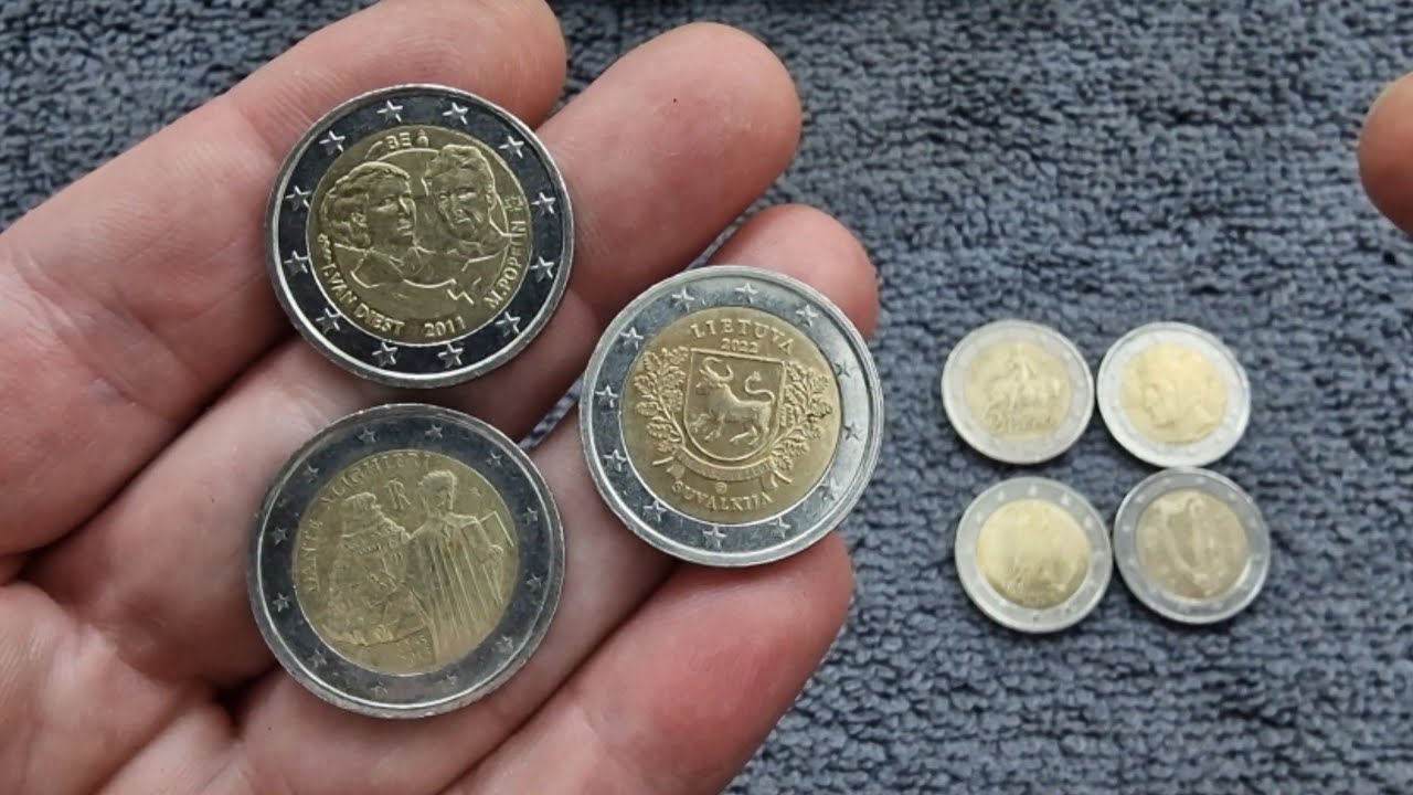 1000€ 2 euro coins Hunt! Found & Saved. Rare, collectable. - YouTube