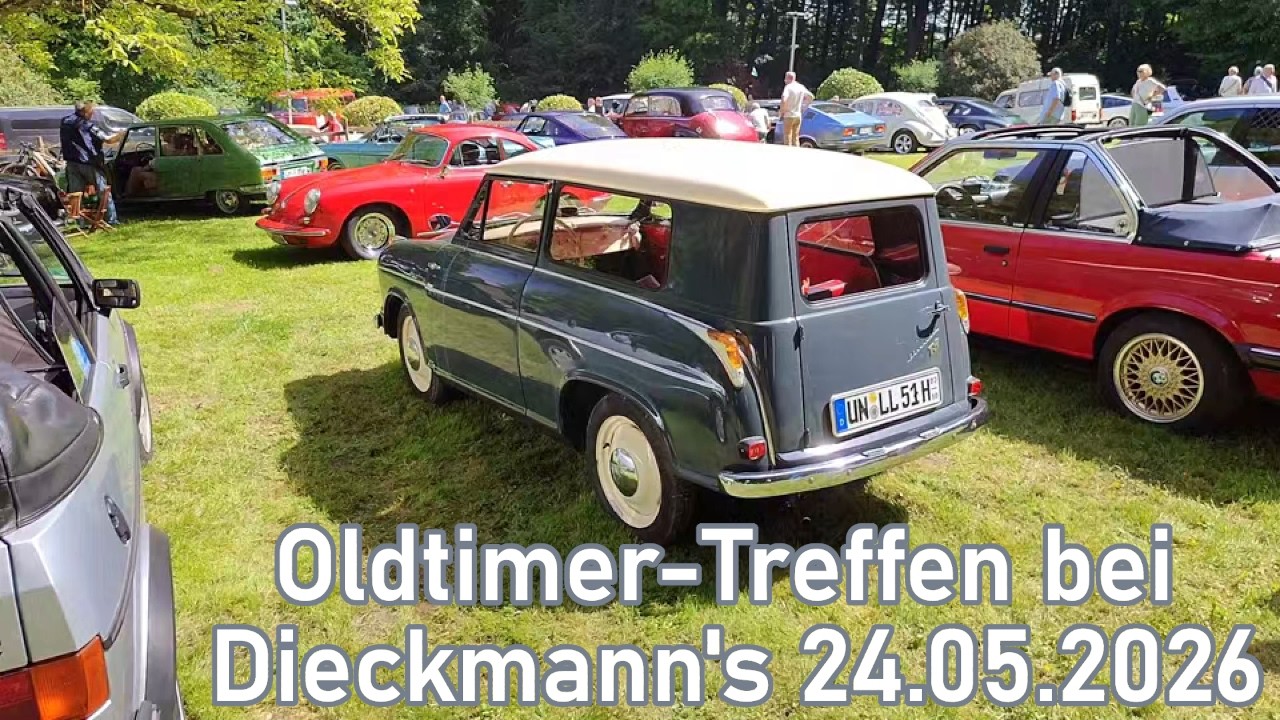 Oldtimer-Treffen bei Diekmann's in Dortmund am 24.05.2026 - YouTube
