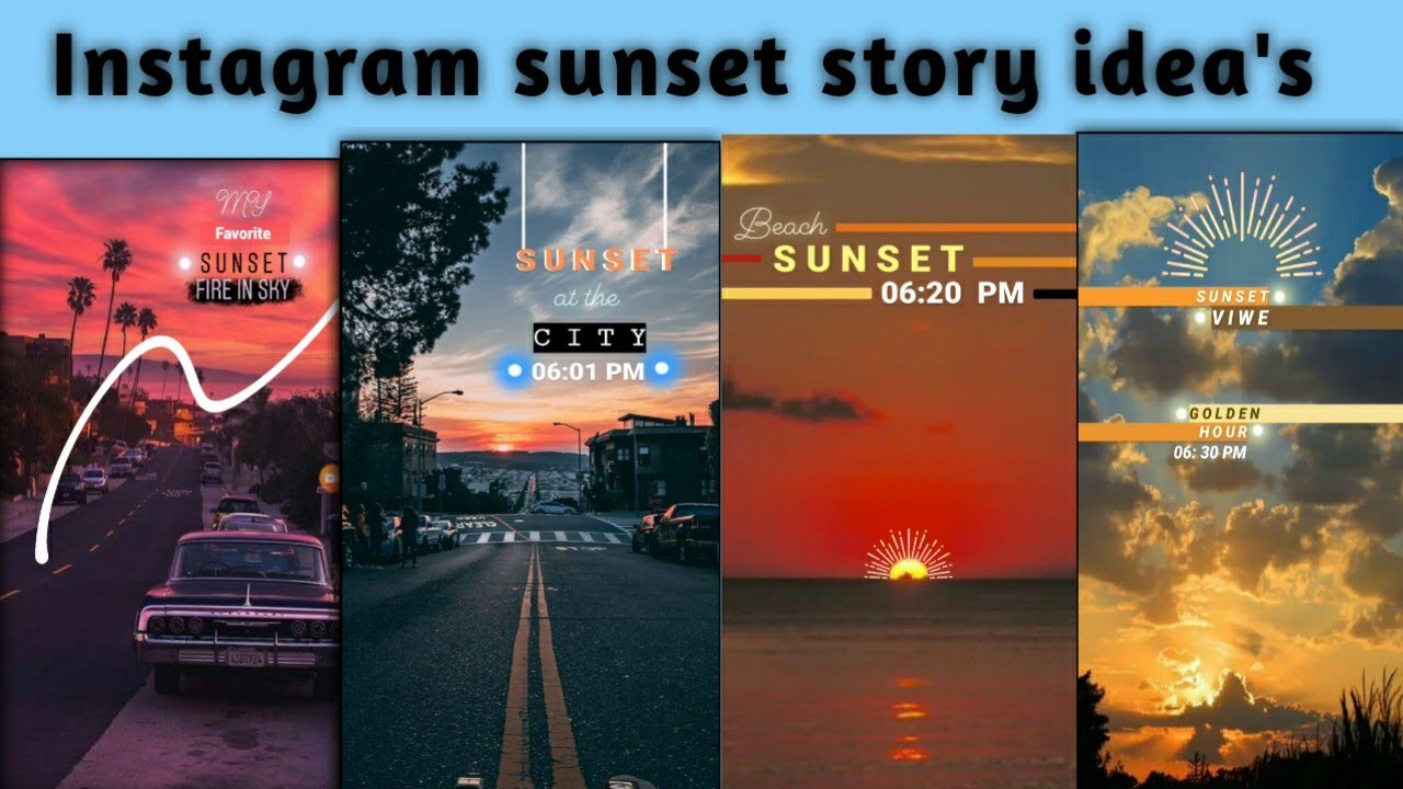 4 Sunset instagram story ideas | BHAVESH DANGI - YouTube