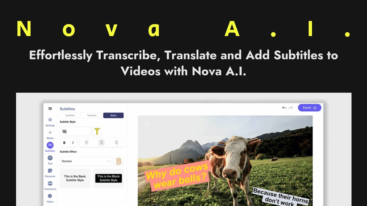 Automatically Transcribe and Translate Videos with Nova A.I. 🌮 AppSumo LTD - YouTube