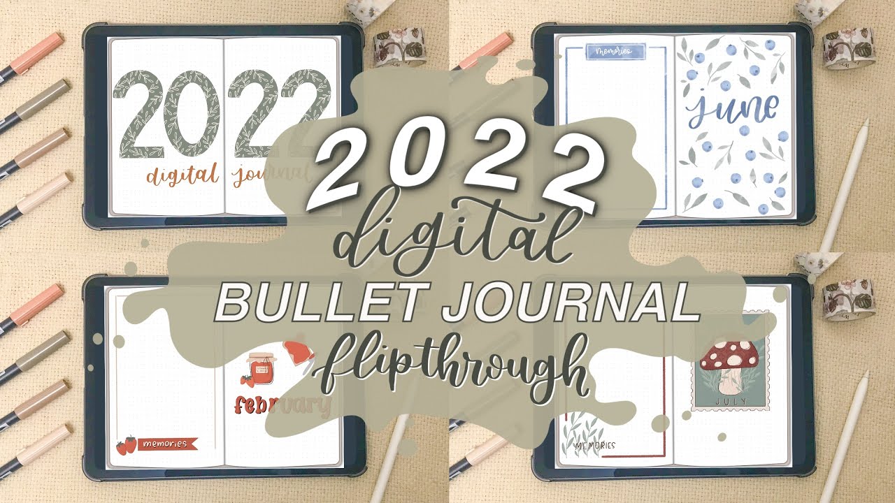2022 DIGITAL BULLET JOURNAL | 2022 Digital Planner with Hyperlinks ...