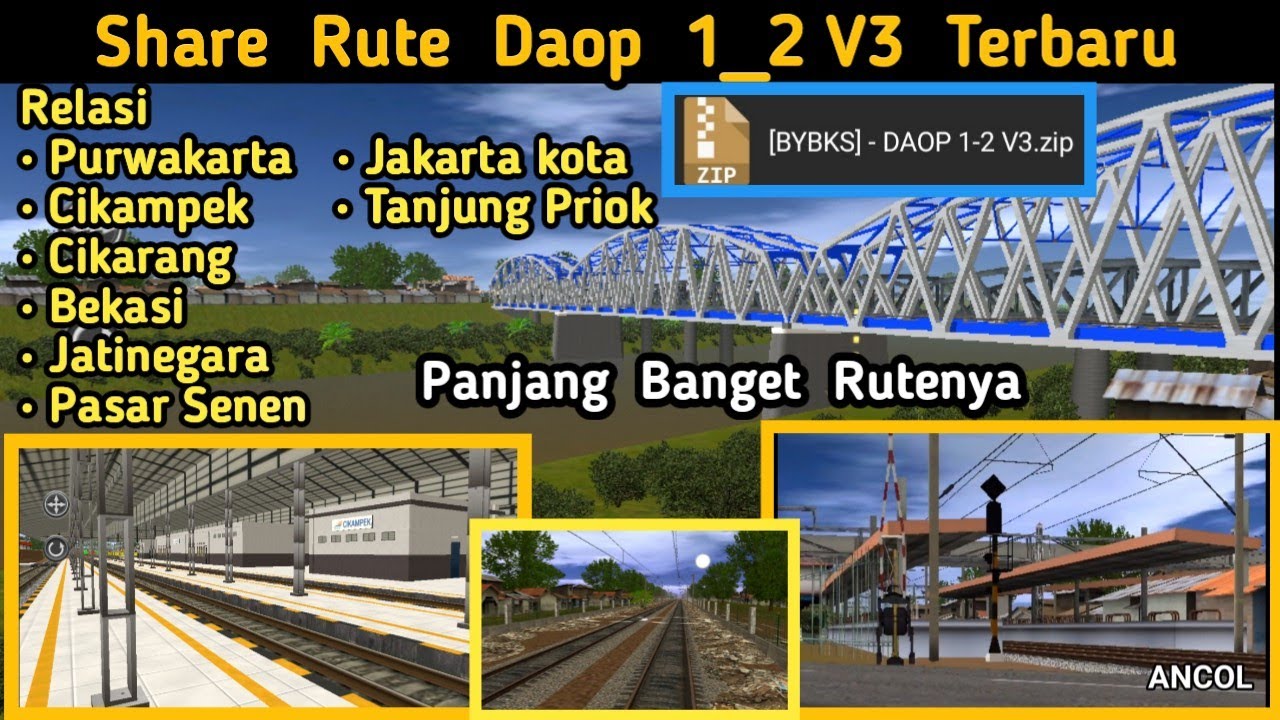 Share Rute Daop 1_2 V3 Terbaru By BKS & Cara Pemasangan Nya [ Trainz ...