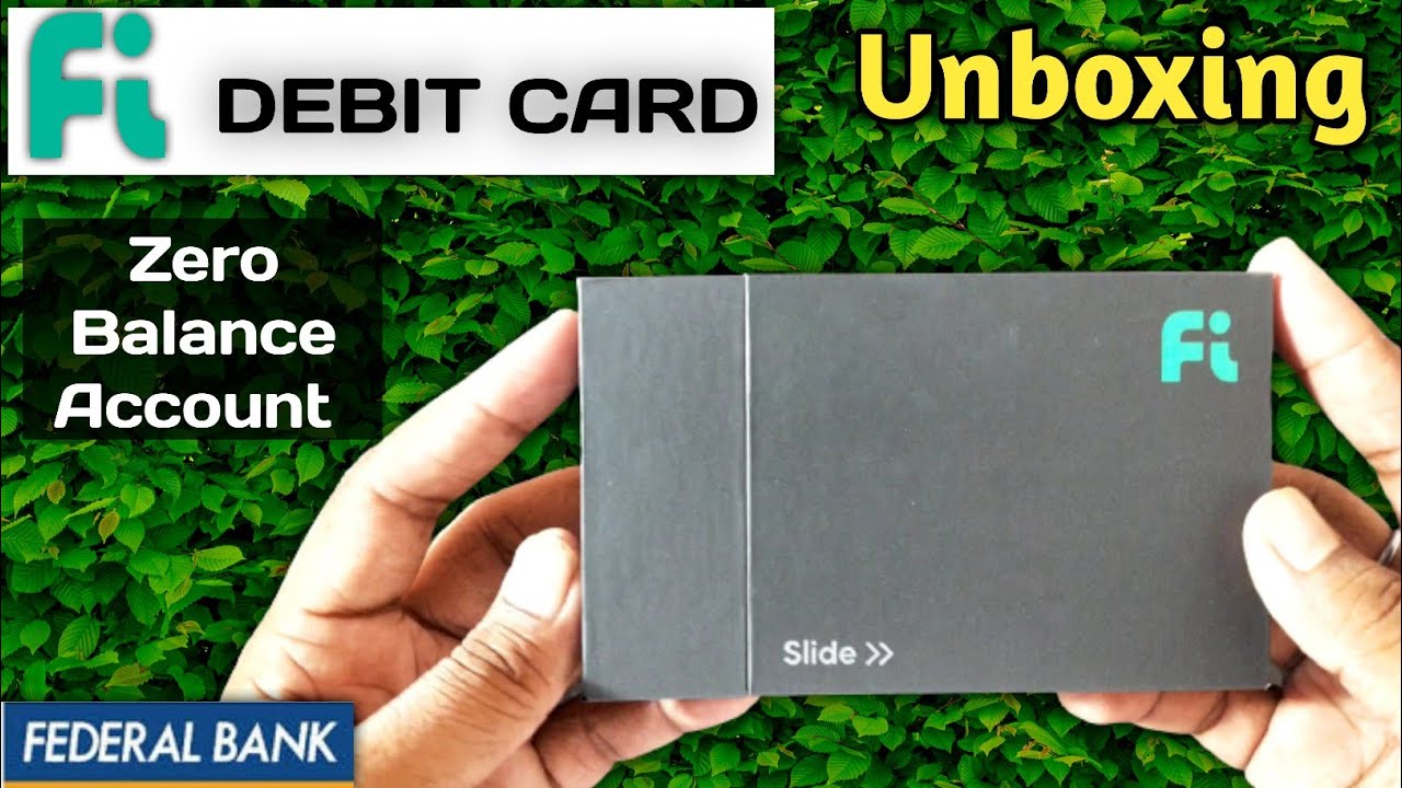 Fi Money Debit Card Unboxing | Lifetime Free Bank Account Debit Card ...