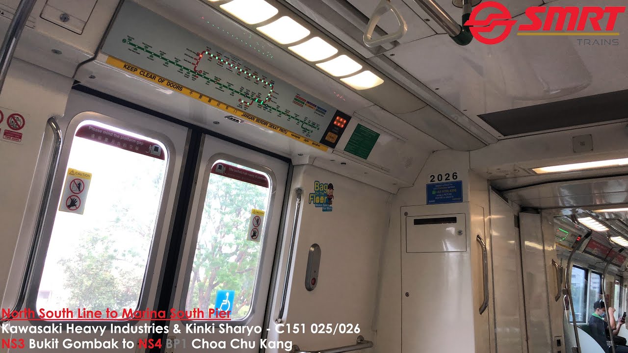 ⁴ᴷ⁶⁰ [Motorcycle Ride] SMRT Trains, NSL Train Ride [Bt Gombak → CCK] - Kawasaki C151 025/026 ...