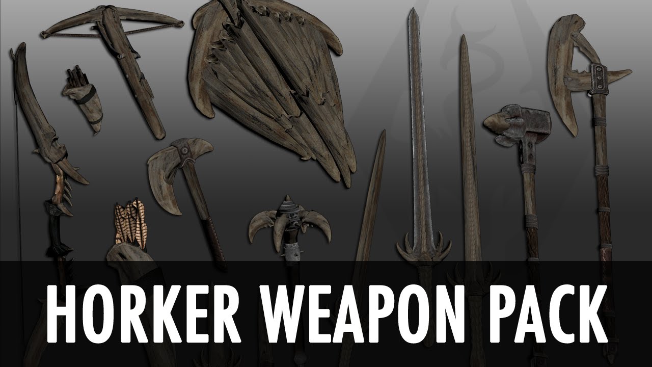 Skyrim Mod Spotlight: Ghosu Horker Weapon Pack - YouTube