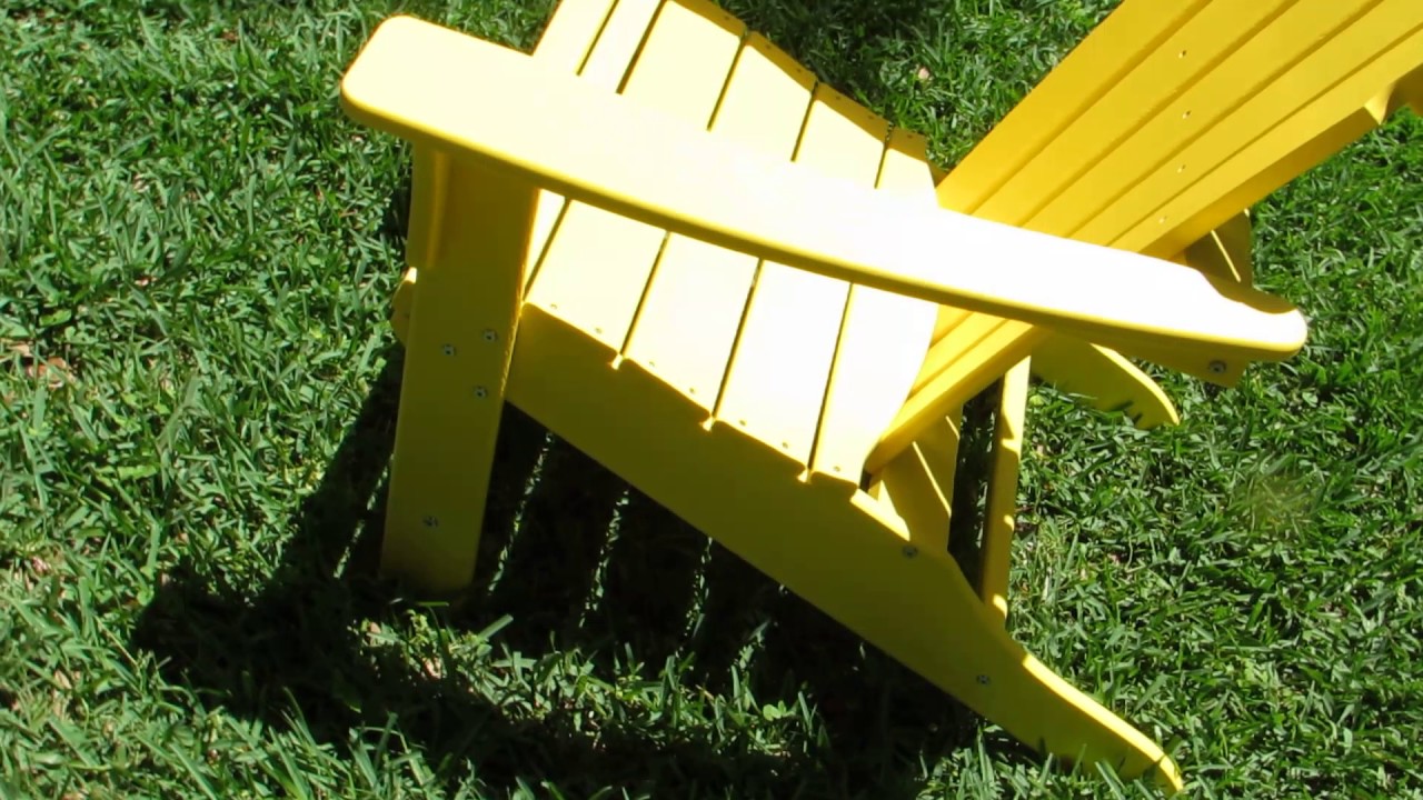 Trex Outdoor Furniture HD Lemon Patio Adirondack Chair 360 video - YouTube