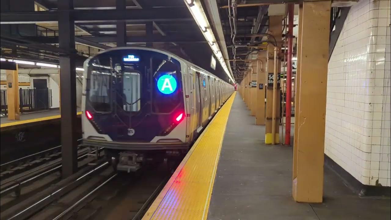 MTA Subways - Kawasaki R211A #4195-4199/4164-4160 on the (A) at 145th Street - YouTube