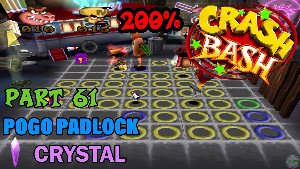 Crash Bash - 200% Walkthrough - Part 61: Pogo Padlock (Crystal ...
