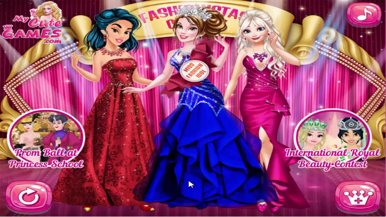 Disney Frozen Games: Princesses at Fashionistas Contest - Elsa, Jasmine ...