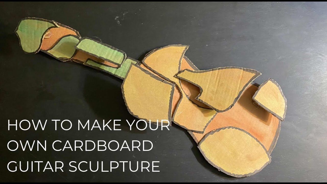 Cardboard Guitar Sculpture // Able ARTS Work - YouTube
