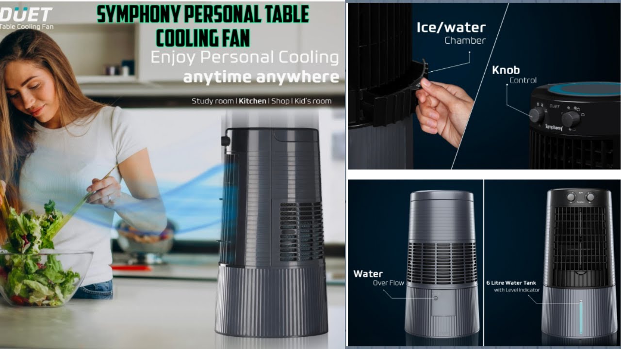Symphony Duet Personal Table Cooling Fan Unboxing & Review | Small Air ...